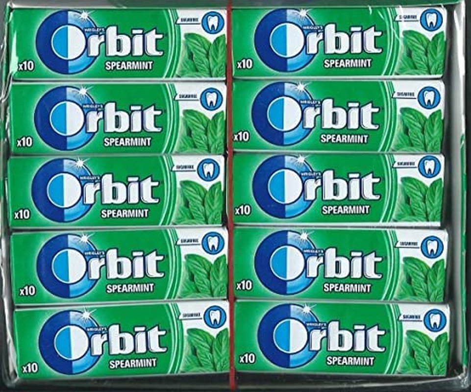 30x ORIGINAL WRIGLEY'S ORBIT SPEARMINT CHEWING GUM X30 PACKS (FULL BOX)