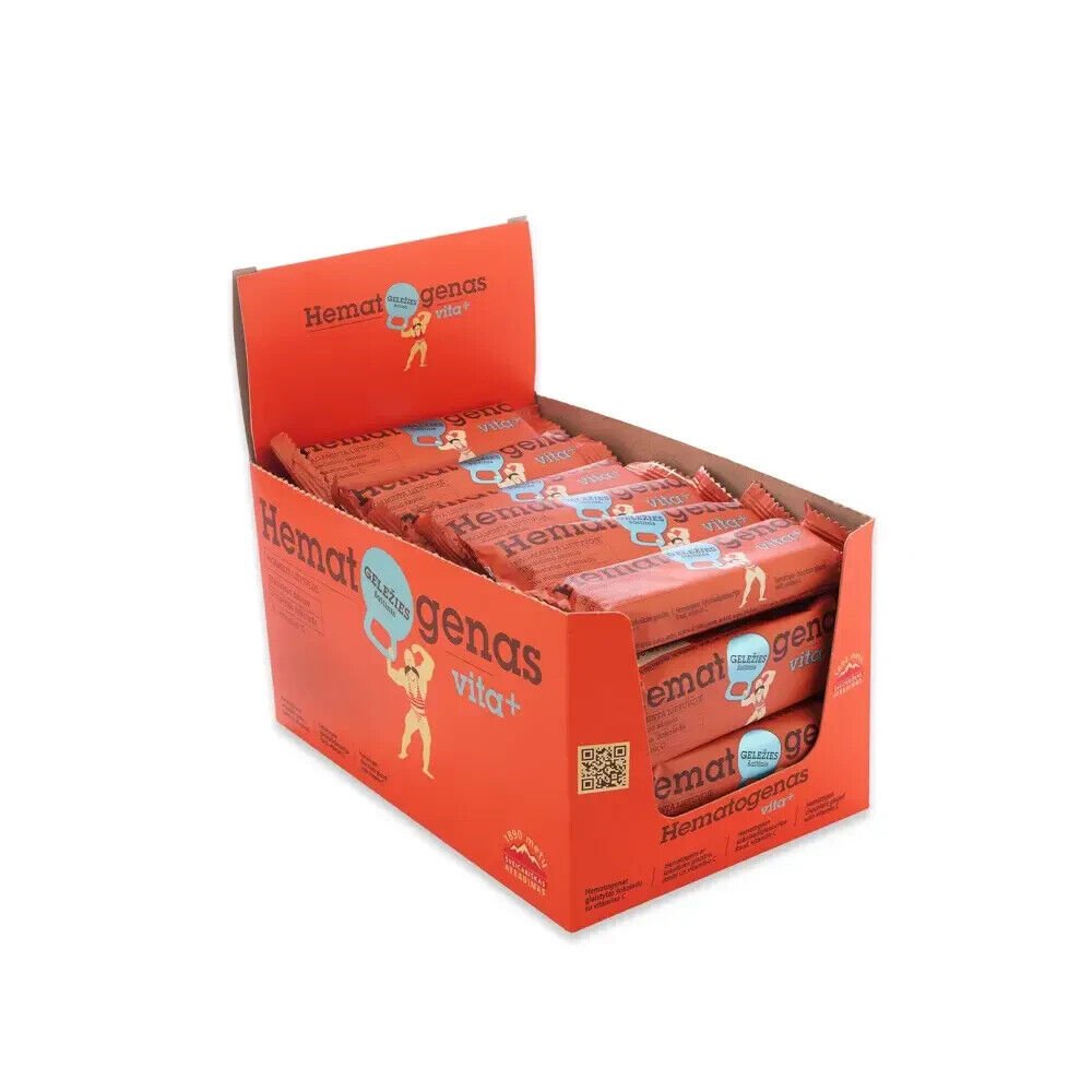 36x Hematogen Vita + 40g - Dark Chocolate Glazed - Full Box - 36x40g