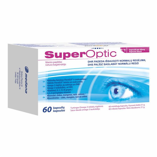SUPEROPTIC, 60 capsules - helps preserve normal vision