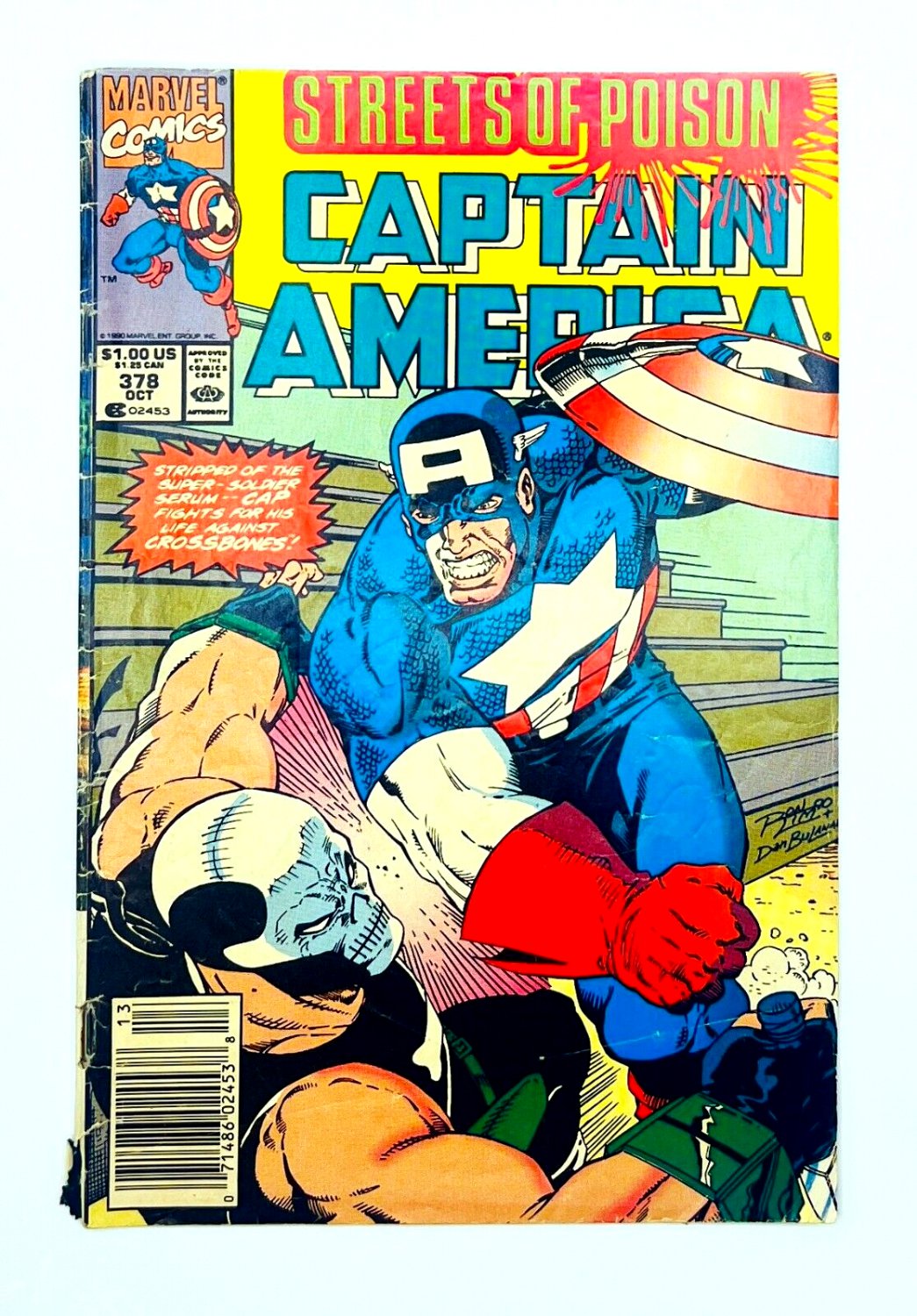 Captain America: Streets of Poison, Issue #378, 1990 Marvel Comics ( 6. ...