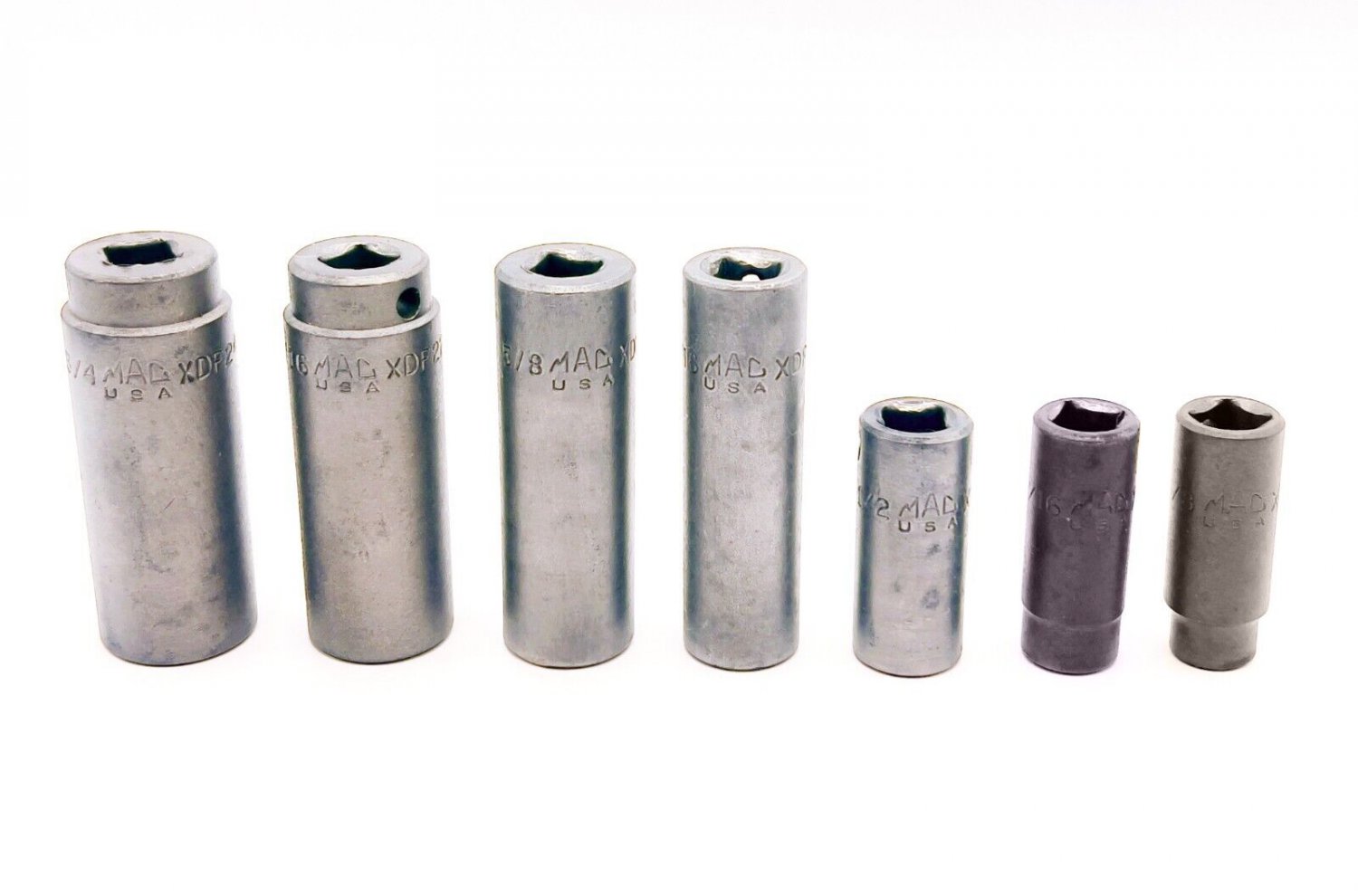 Mac Tools 7-Piece SAE 3/8" Drive 6-Point Deep Impact Socket Set SXDP76TR