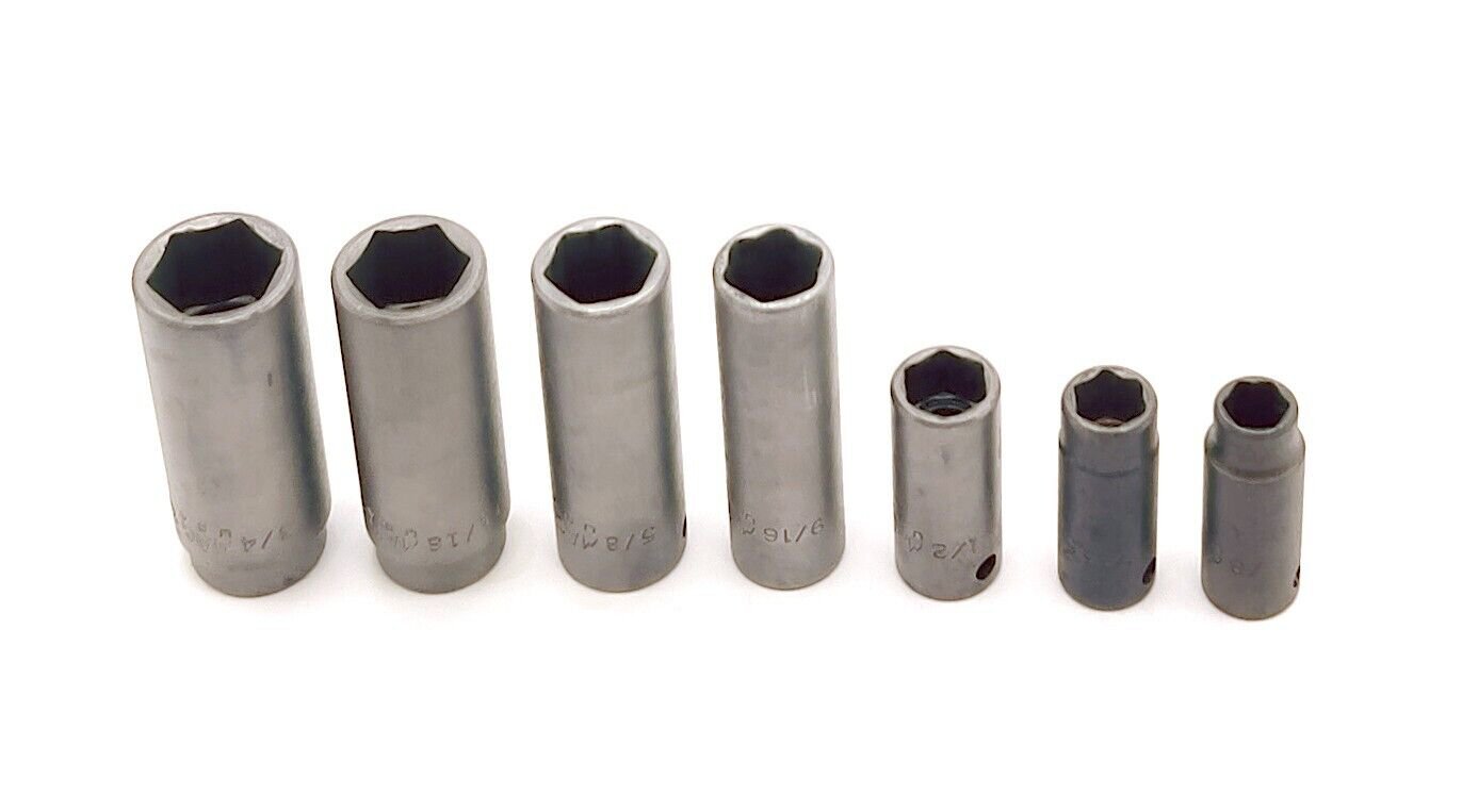 Mac Tools 7-Piece SAE 3/8" Drive 6-Point Deep Impact Socket Set SXDP76TR
