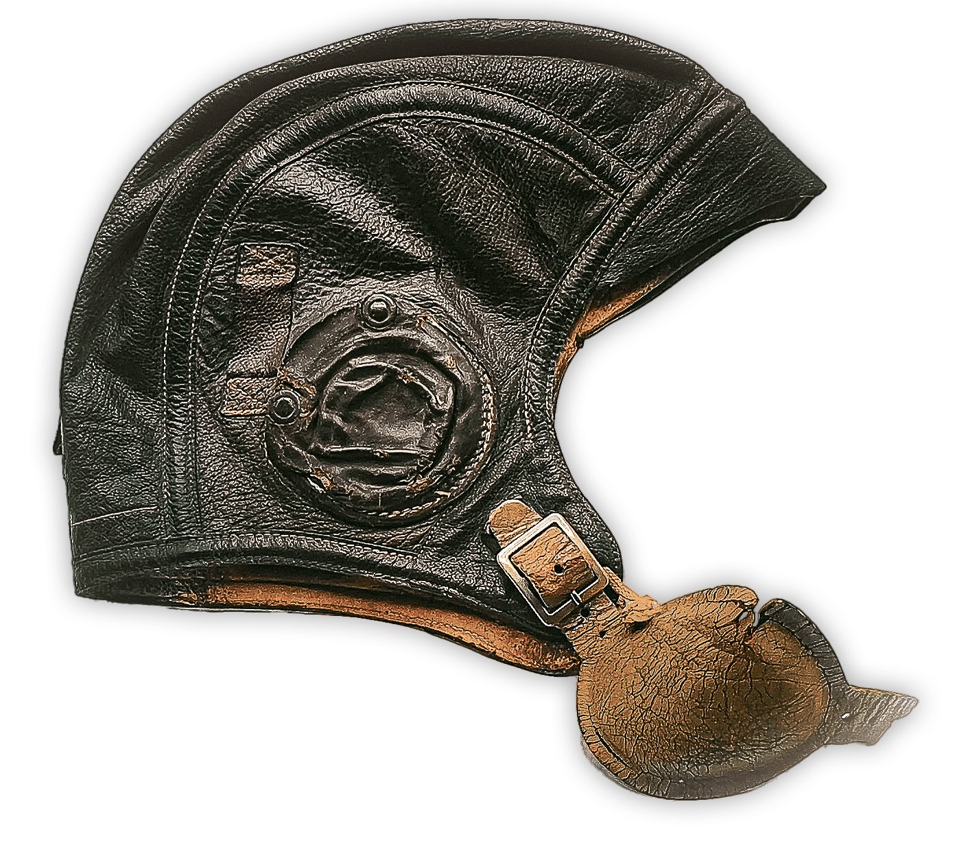 USMC Soldier's WW2 Authentic NAF 1092 Leather Flight Helmet w/ Earcups