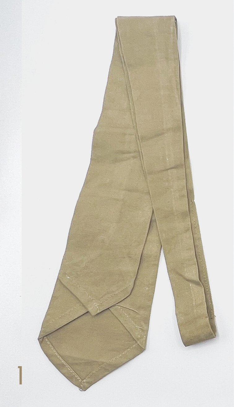 WW2 Original USMC Four-in-Hand Khaki Service Uniform Necktie