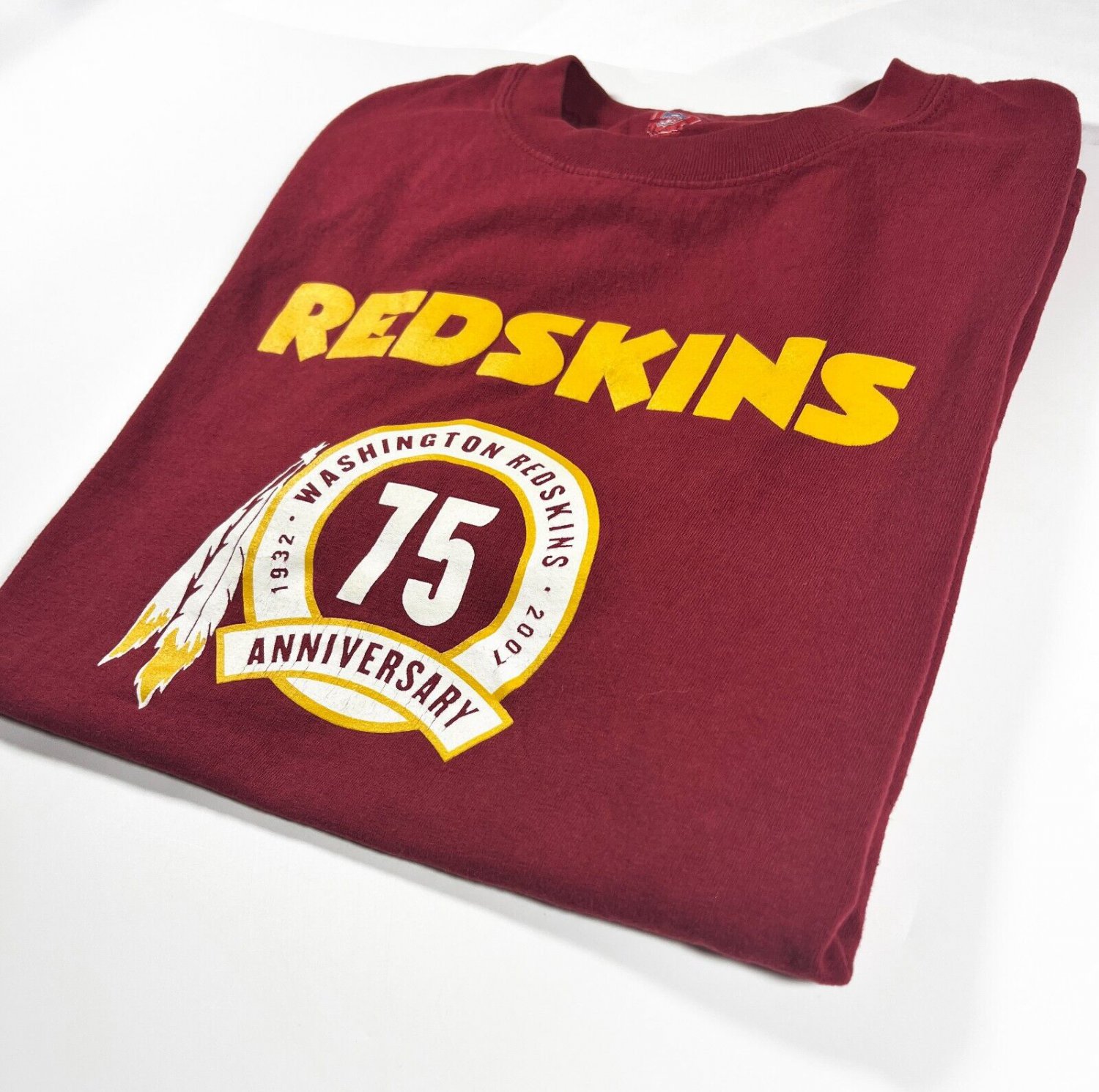 2007 NFL Washington Commanders 75th Anniversary Logo (Men's Medium) T-Shirt