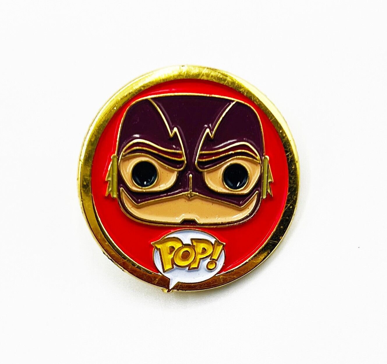 RARE Funko Pop! The Flash Lapel Pin 1.25 Inch Gold Tone from 2015 SF ...