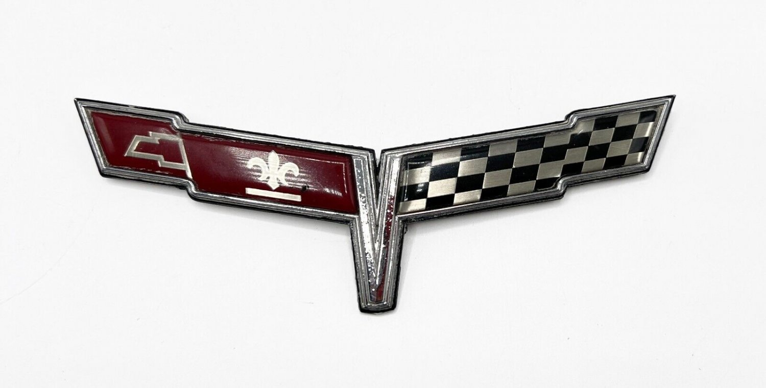 Original 1980-81 Chevy Corvette Front Nose Emblem, Discontinued GM Part ...