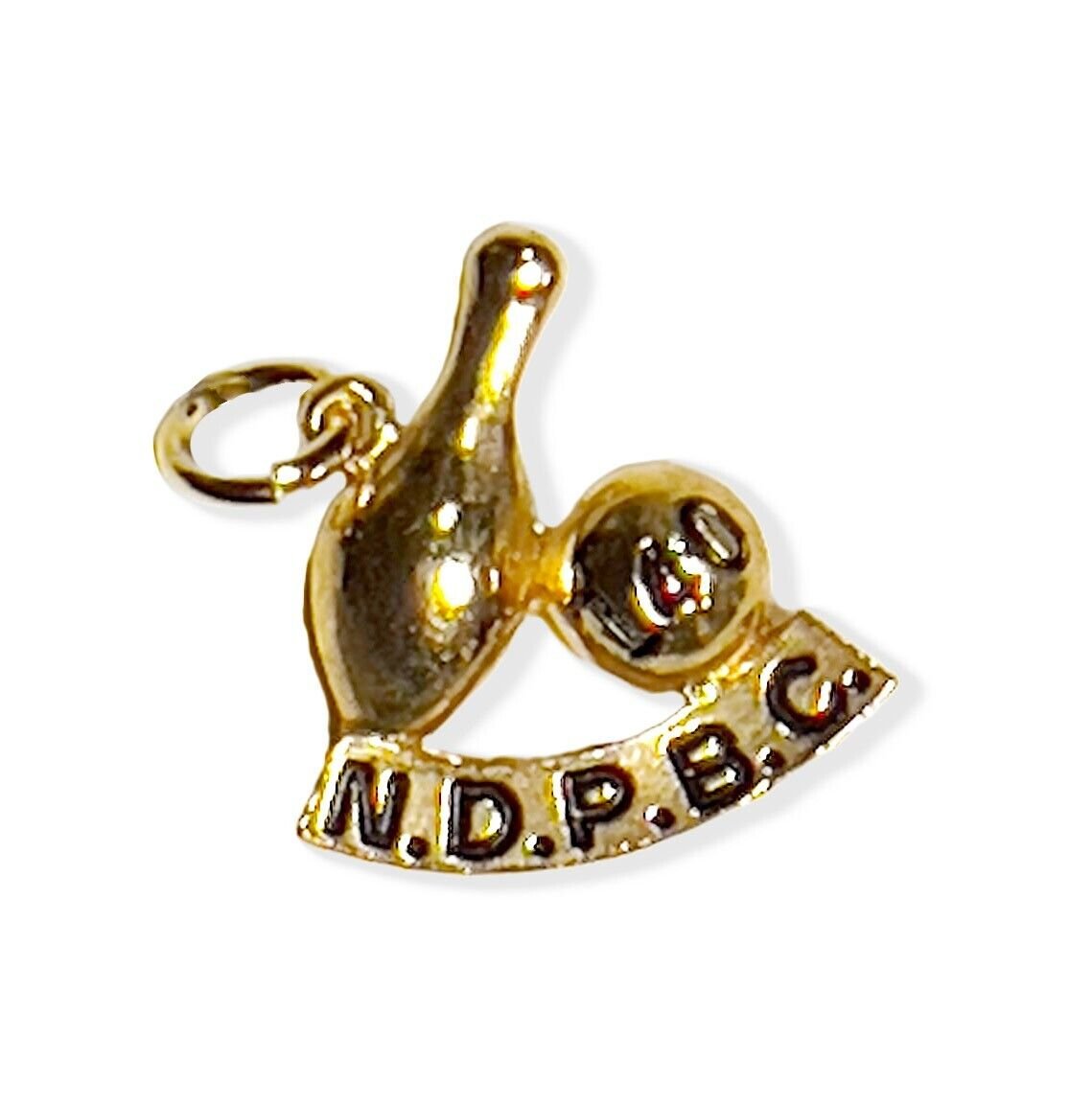RARE 1960's National Duckpin Bowling Congress NDBC 140 1" Gold Pendant ...