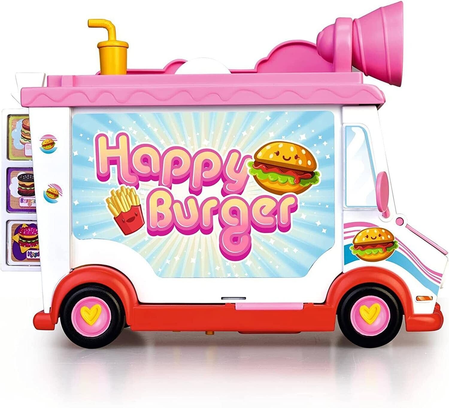 Pinypon - Happy Burger, Playset Restaurant Food Truck Burger, Toy