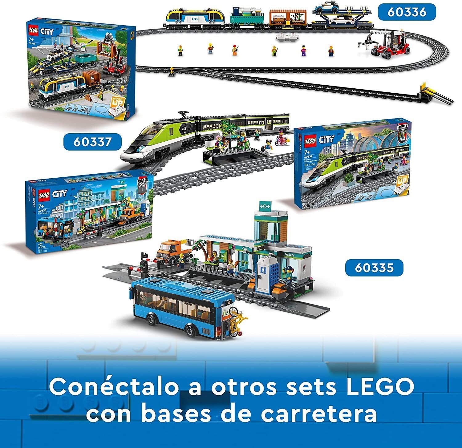 LEGO 60335 City Station Of Train with Bus Of Toy, Truck, Way, Bases