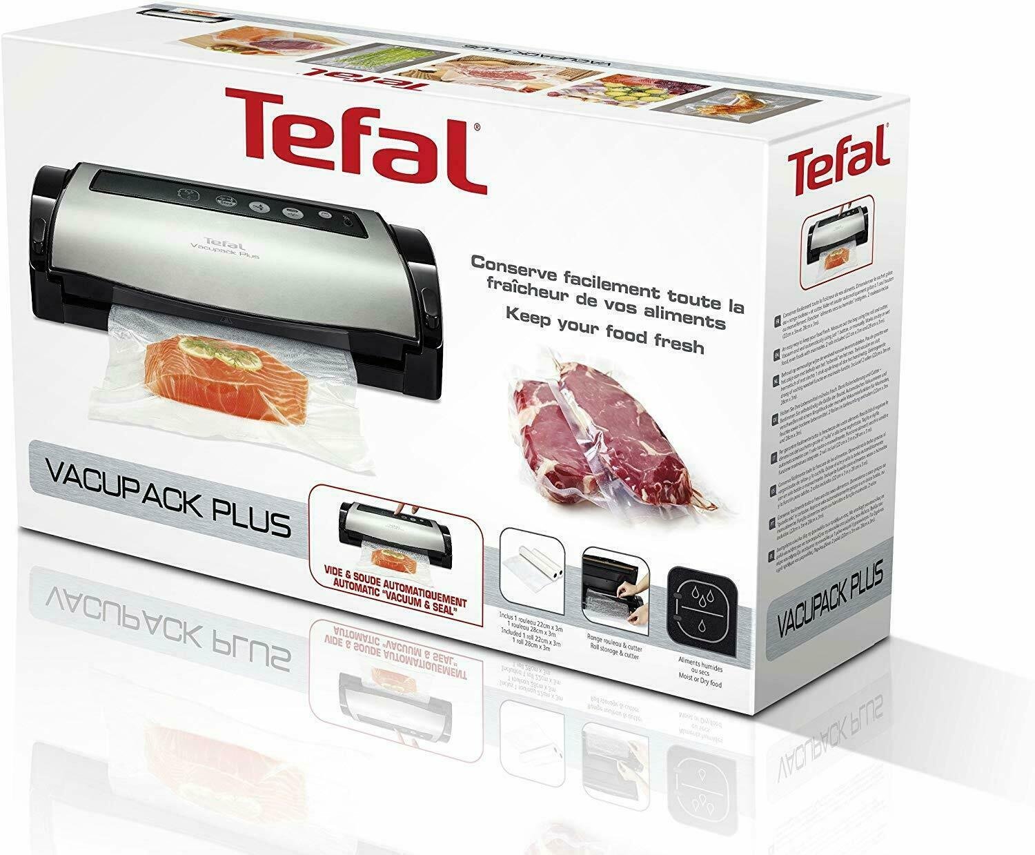 Tefal Vacupack Plus Vacuum Packing Machines IN Vacuum 130W Stainless ...