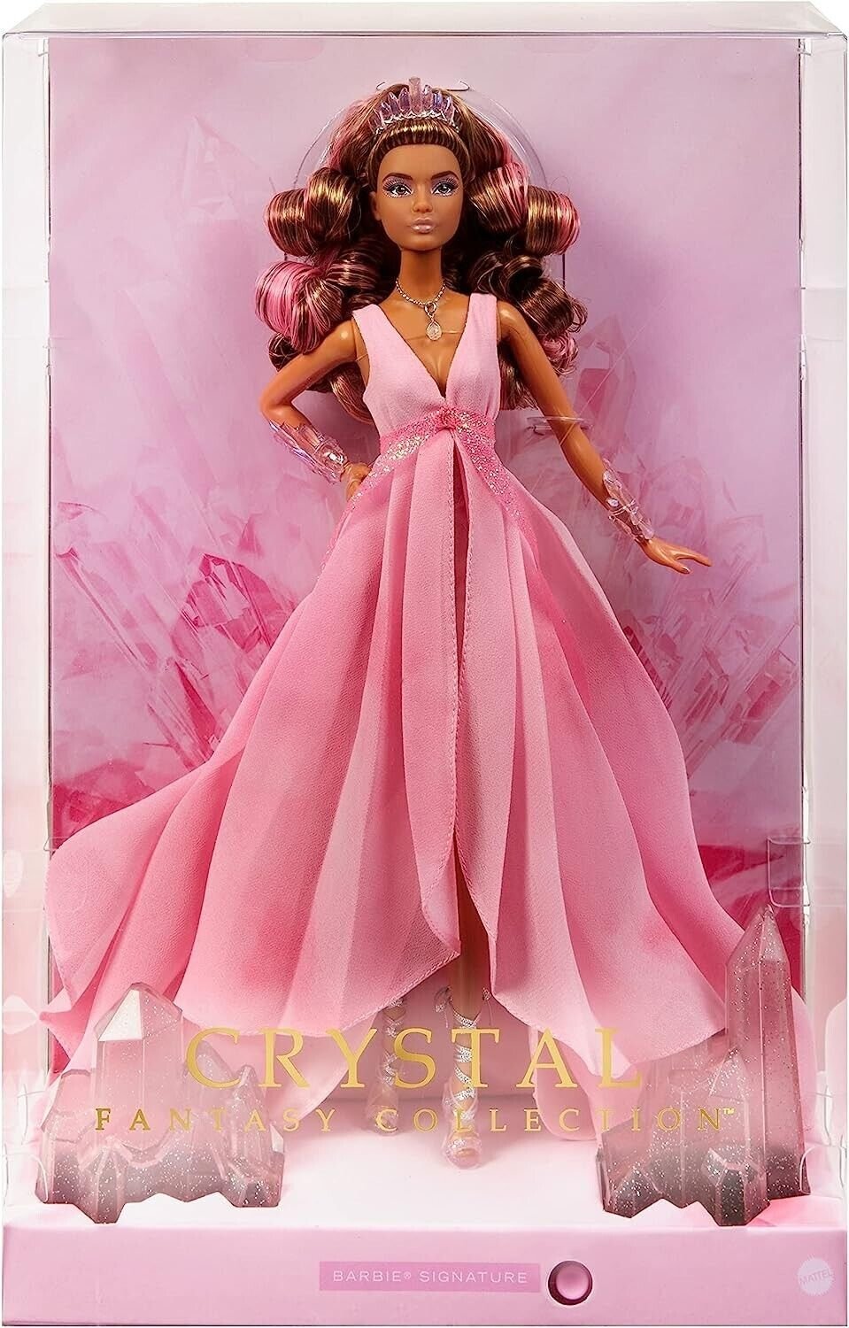 Mattel HCB95 Barbie Signature Crystal Ros Luce Luminous With Un Dress ...