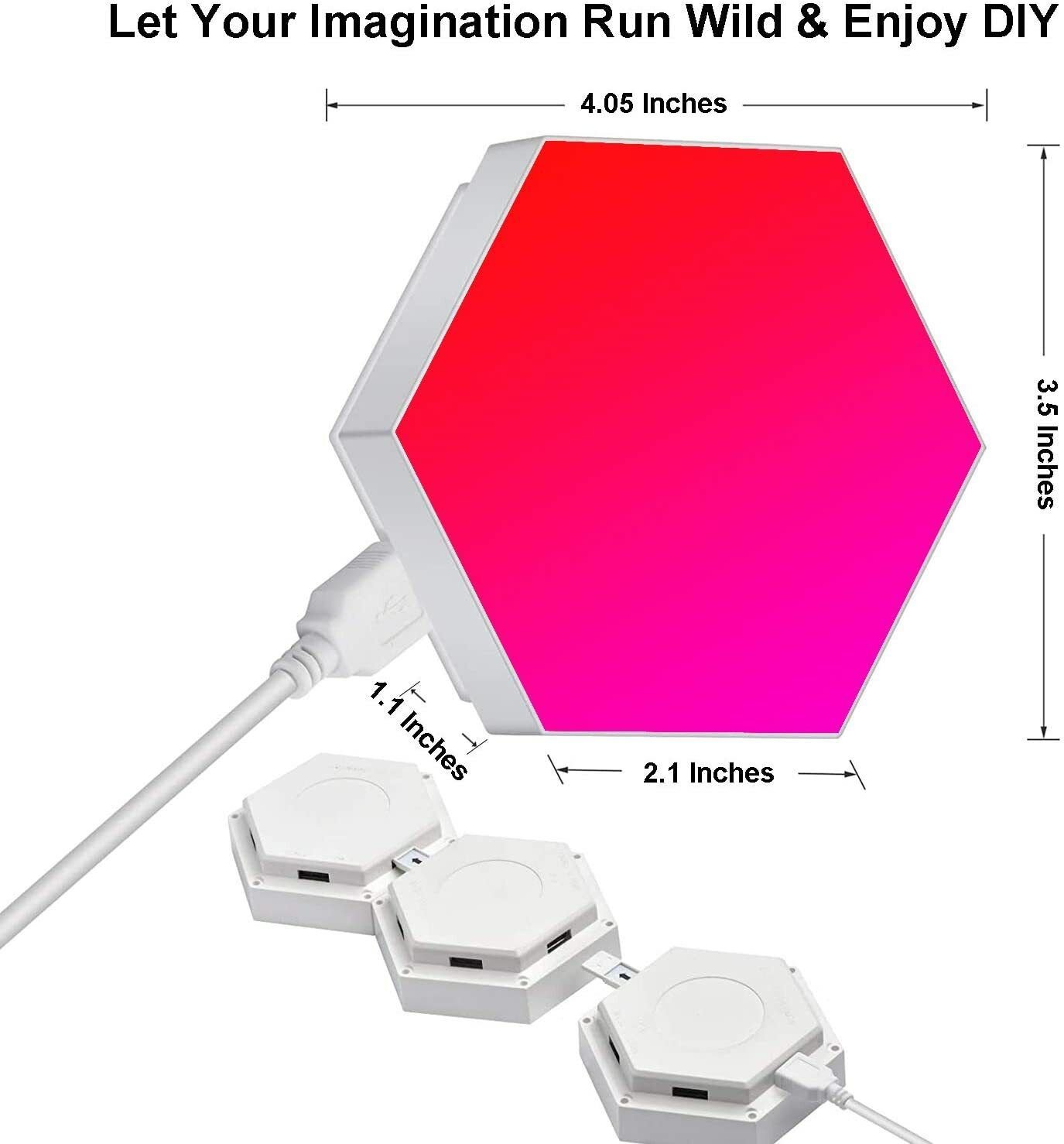 Panel LED Hexagonal Control Of Applications, Panels LED Gaming Wall Sync