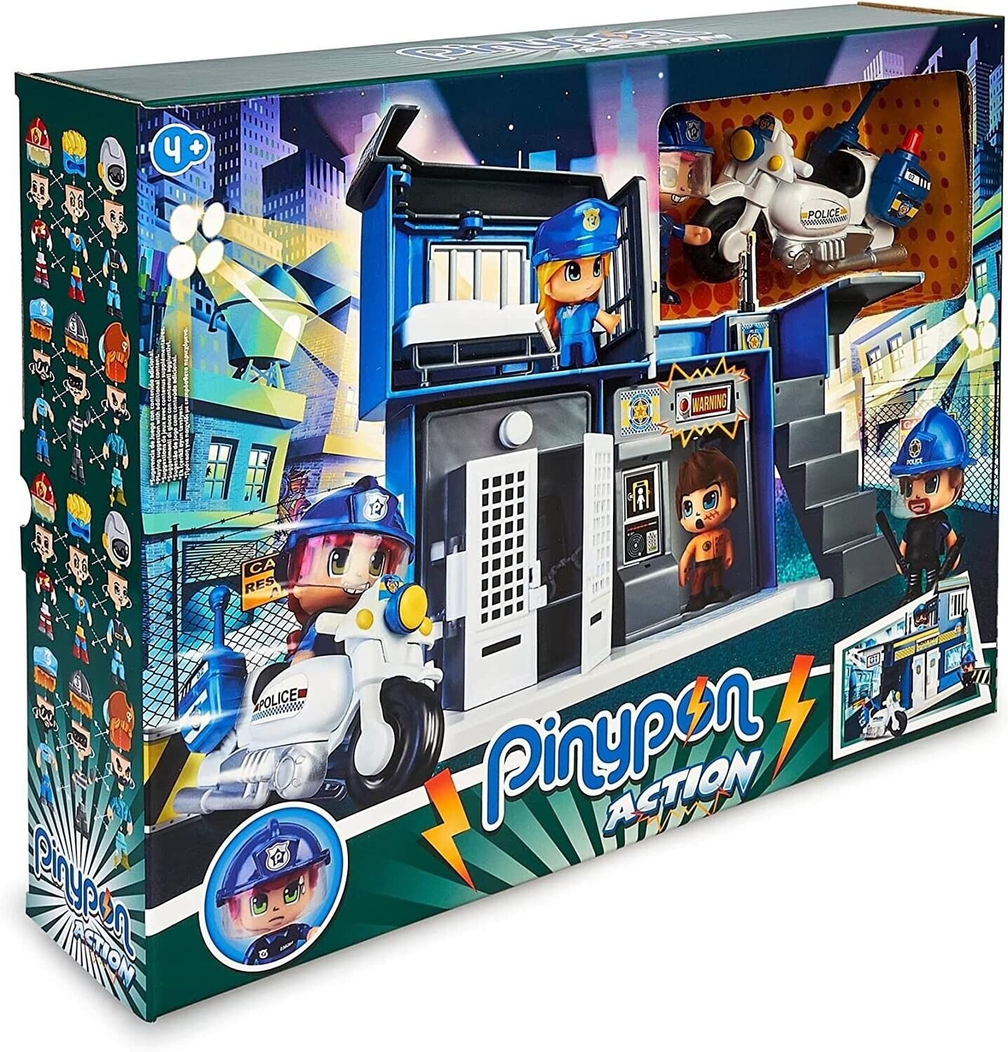 Pinypon Action - Station Police, Set Of Toy With Many Accessories And Es