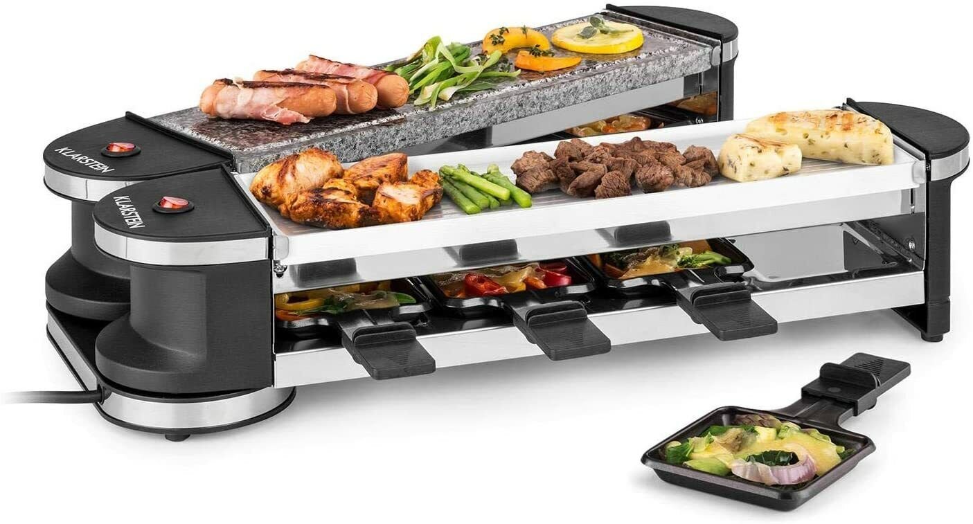 Klarstein Tenderloin 50/50 - Raclette Barbeque BBQ Electric, Raclette ...