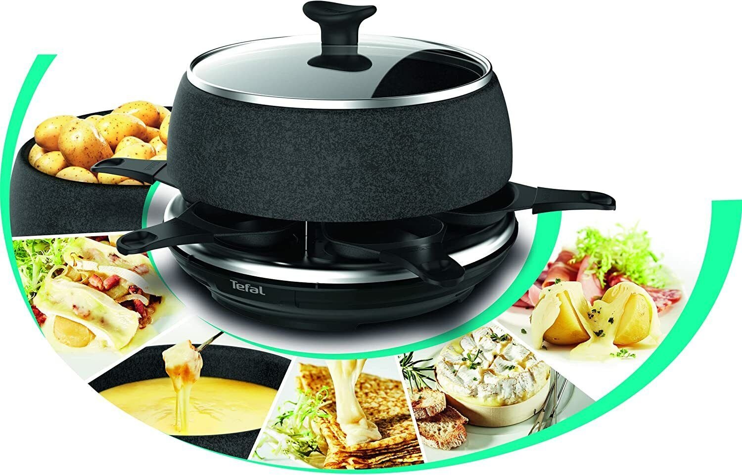 Tefal Cheese 'N' Co Re12c8 - Raclette, Coating Non-Stick, 6 Trays