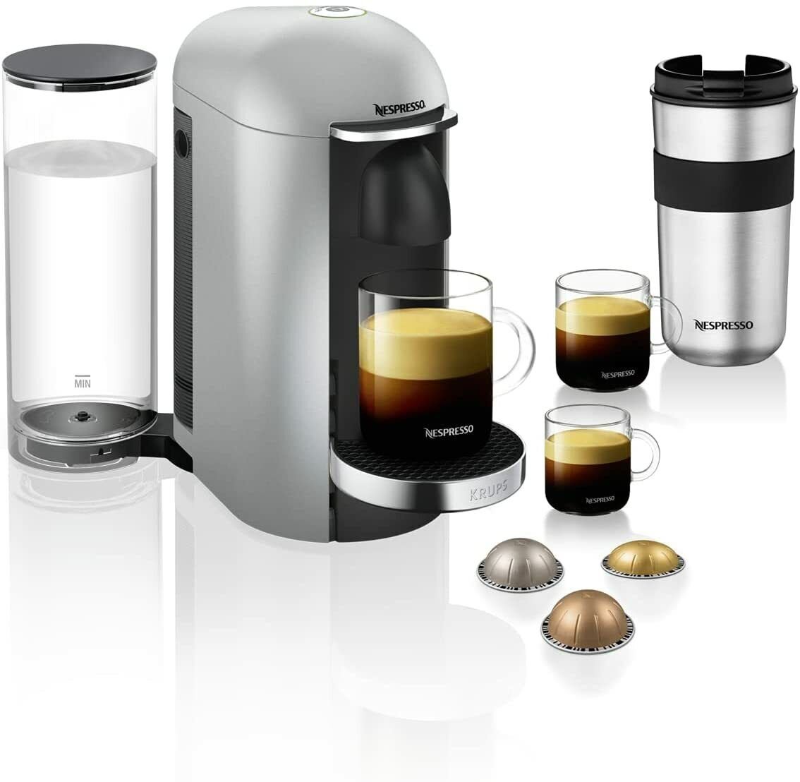 Krups Nespresso Vertuo Plus - Coffee Maker Of Capsules Tank Of Water Of ...