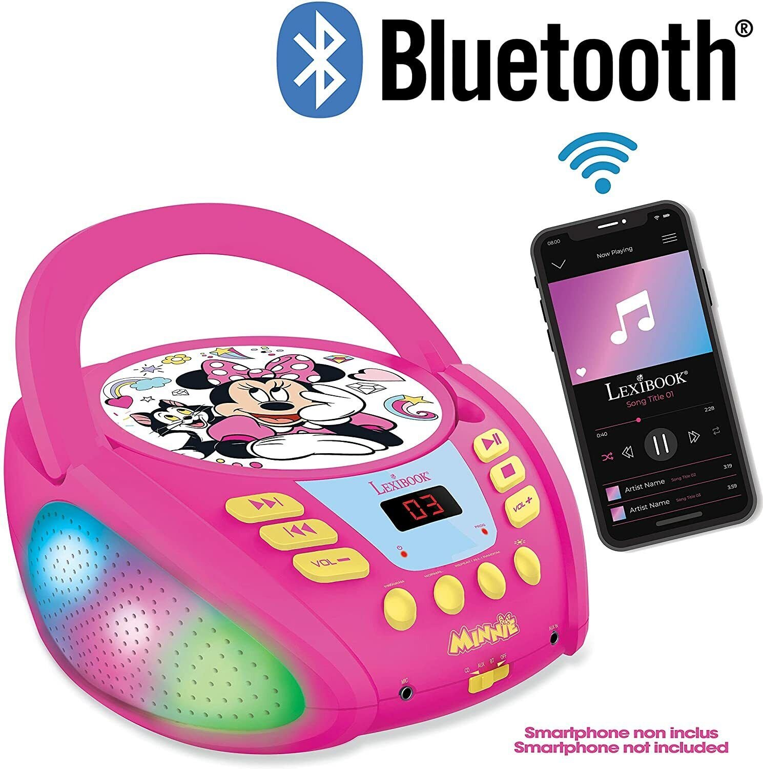 Lexibook- Disney Minnie - Reader Of CD Bluetooth for Kids – Portable ...