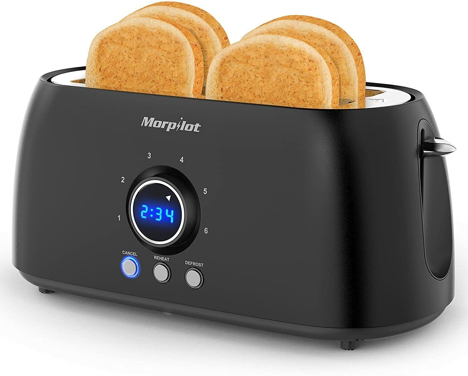 Morpilot Toaster Of Double Groove Long, 1250W Steel Tray Crumb