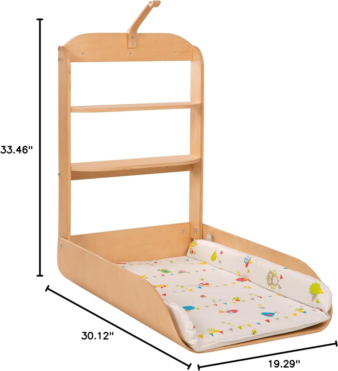 roba Folding Wall Changing Table in Natural Wood - Supports up to 11 kg