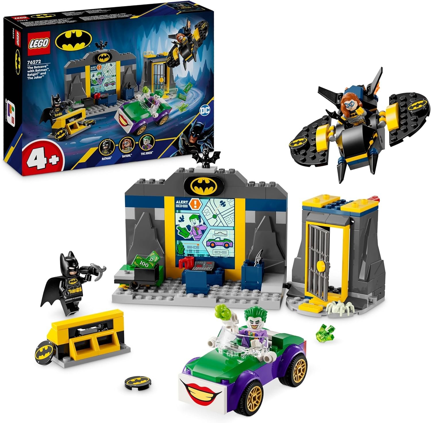 LEGO DC Batman Batcave with Batman, Batgirl and The Joker, Superhero ...