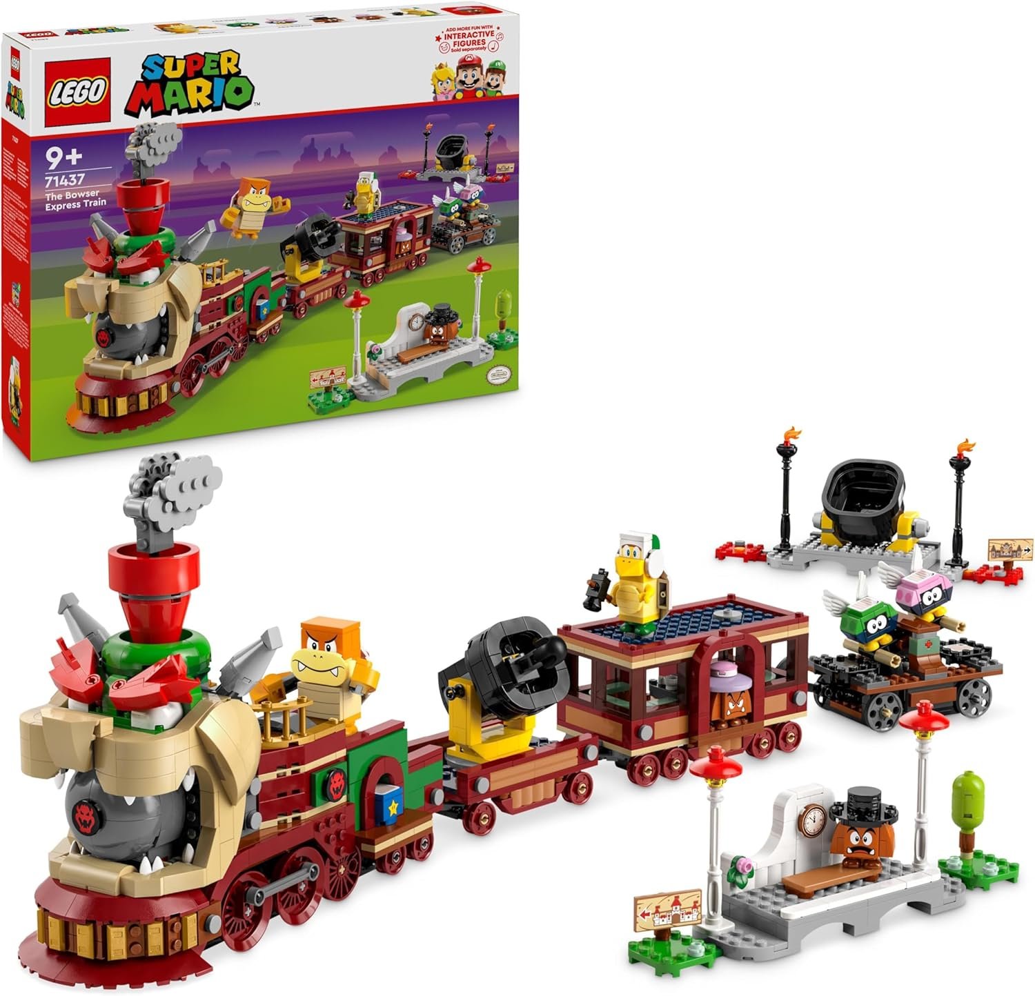LEGO Super Mario The Bowser Express Train Toy with Video Game