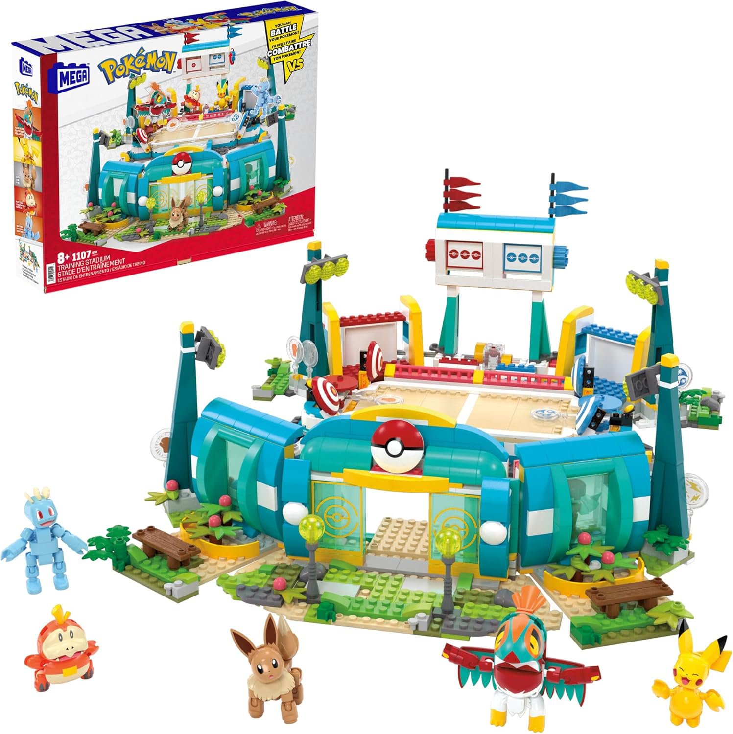 Mega Pokémon Training Stadium Action Figure Set with 5 Characters, 1101
