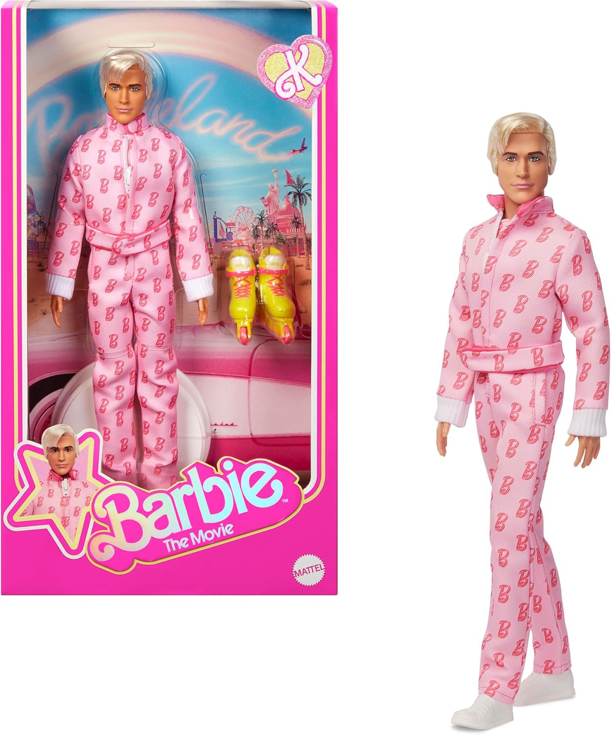 Barbie The Movie Ryan Gosling as Ken Collectible Doll Wearing a Pink