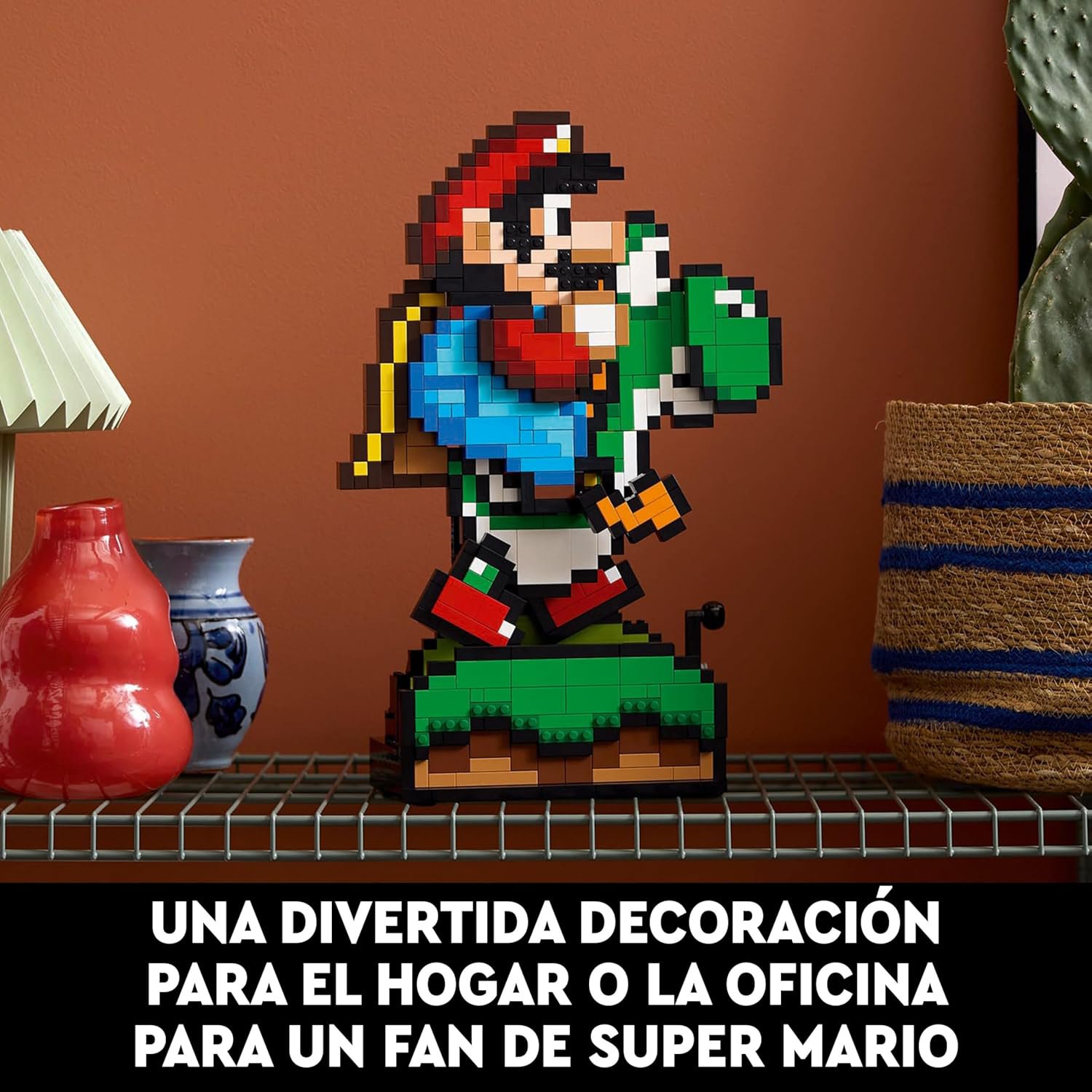 LEGO Super Mario World: Mario and Yoshi Model Kit for Adults, Nintendo