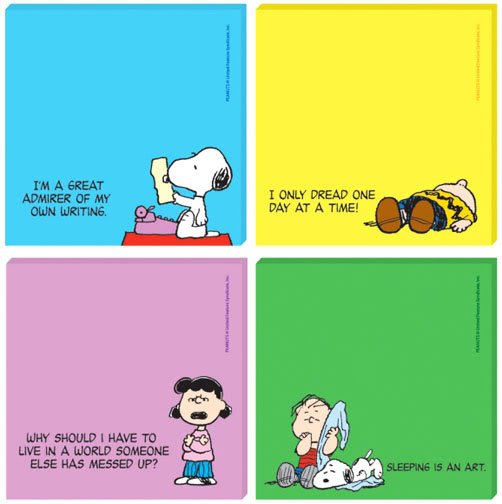 PEANUTS SNOOPY ★ ╯New STICKY NOTES Set of 4 CUTE~