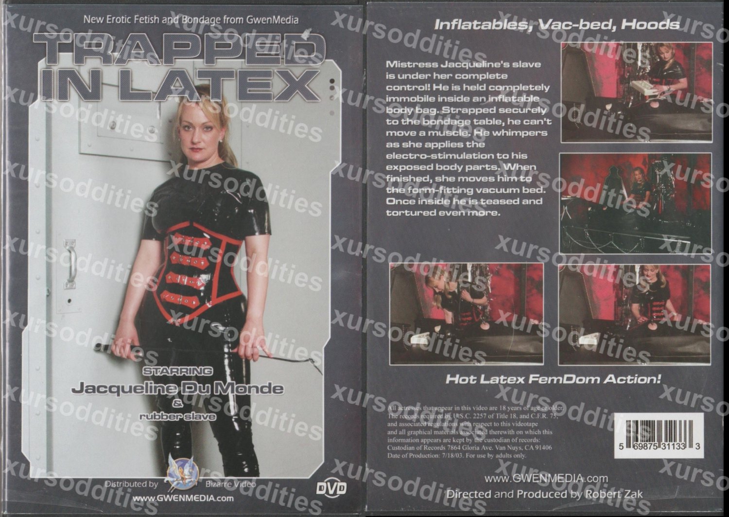 Trapped In Latex NEW DVD Gwen Media Bondage Rubber Slave Inflatables ...