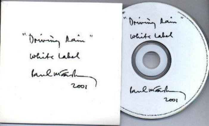 Paul McCartney DRIVING RAIN White Label Promo 6 Song CD In Custom Art ...