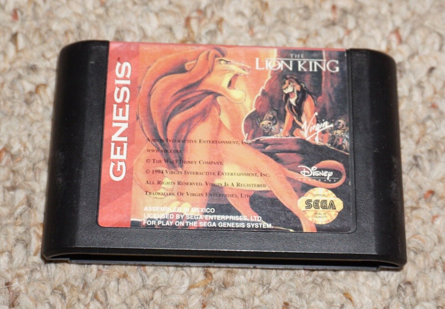 Lion King Sega Genesis - Cart Only