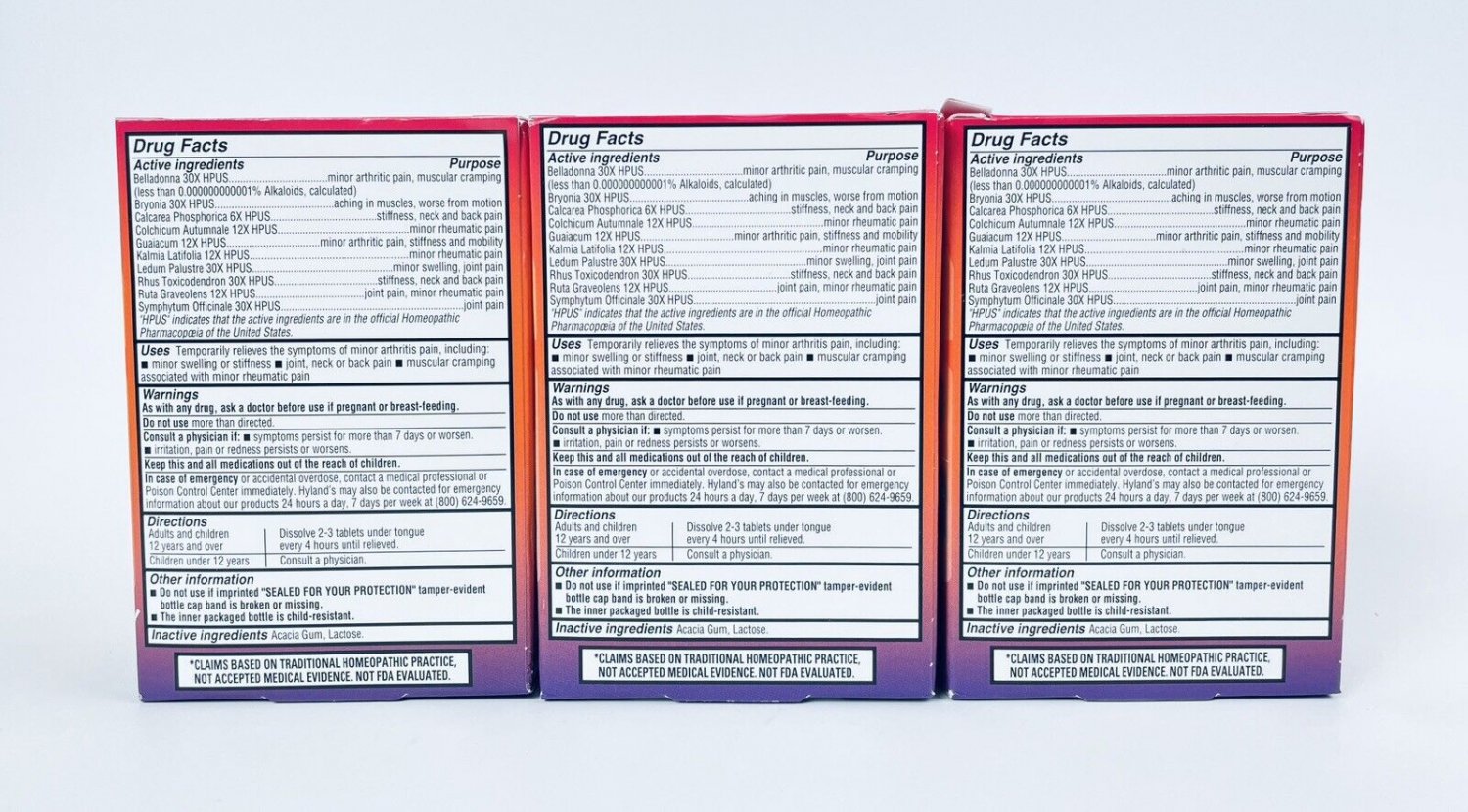 Lot of 3 Hyland's FLEXmore Arthritis Pain Relief 50 Quick Dissolving ...