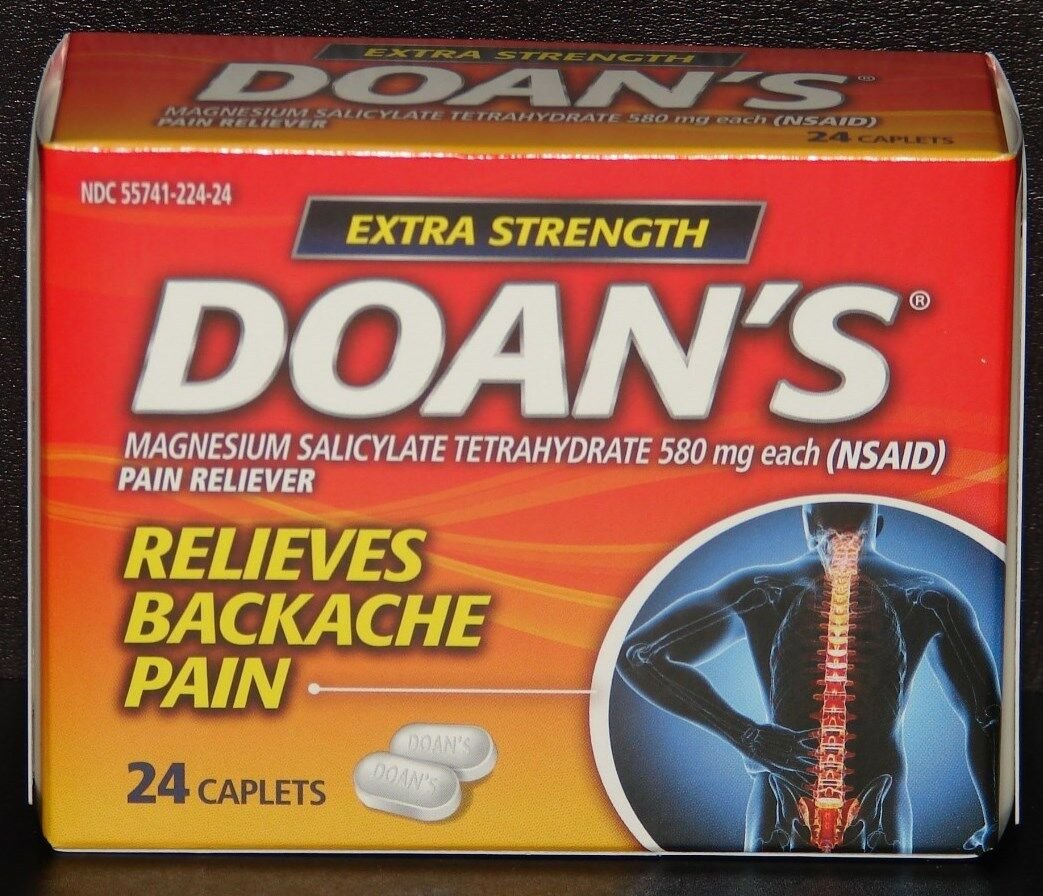 Doans Extra Strength Back Pain Relief Magnesium Salicylate 24ct