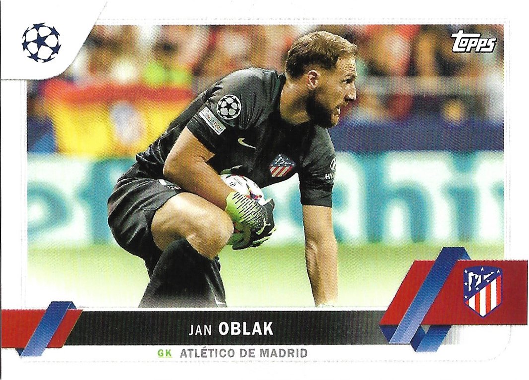 Jan Oblak 2022-23 Topps UEFA Club Competitions #107 Atletico Madrid ...