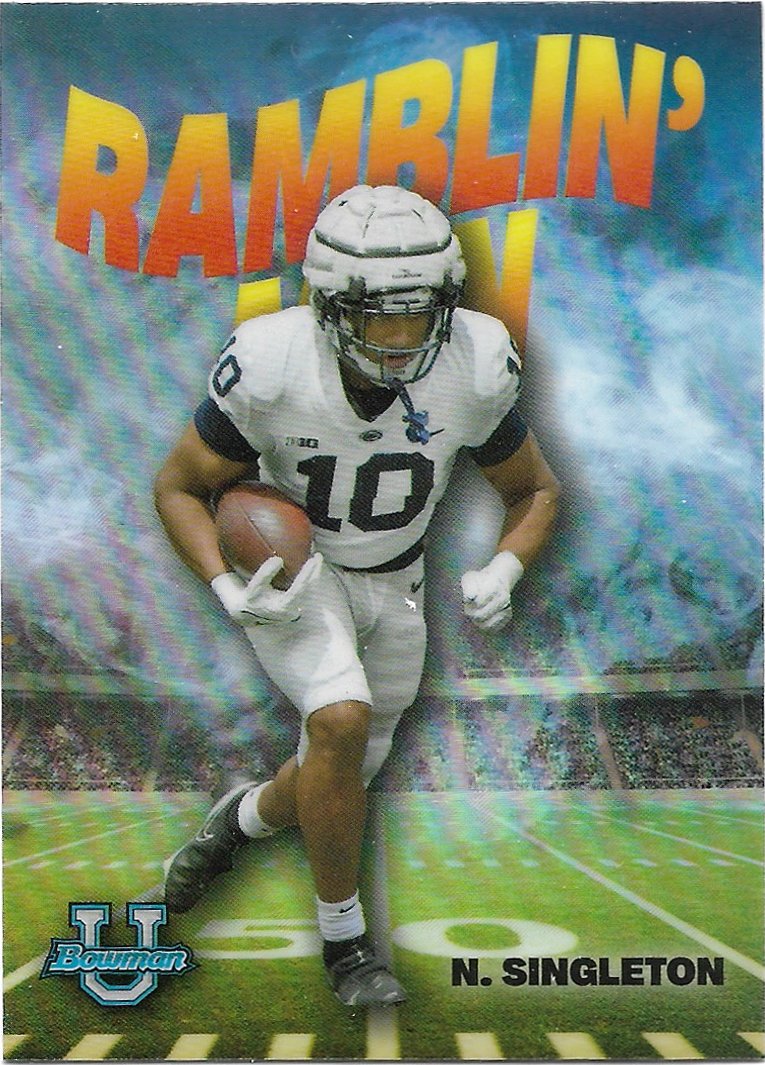 Nick Singleton 2022 Bowman Chrome U Ramblin' Man #RM-2 Penn State ...
