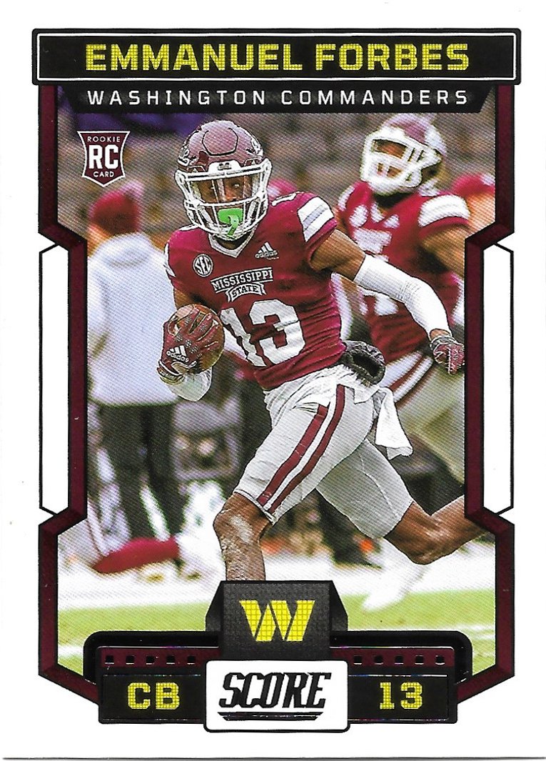 Emmanuel Forbes 2023 Score Rookie #387 Washington Commanders Football Card