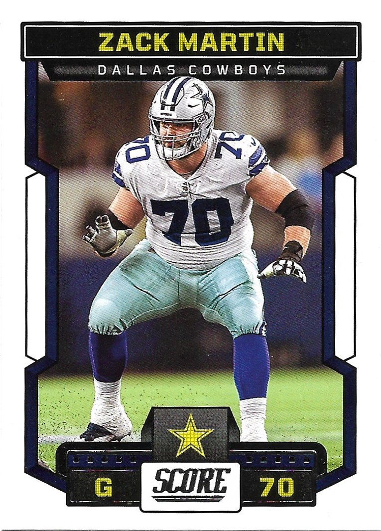 Zack Martin 2023 Score #232 Dallas Cowboys Football Card