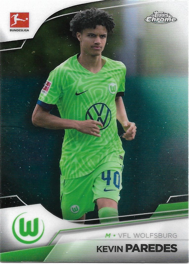 Kevin Paredes 2022-23 Topps Bundesliga Chrome #95 VFL Wolfsburg Soccer Card