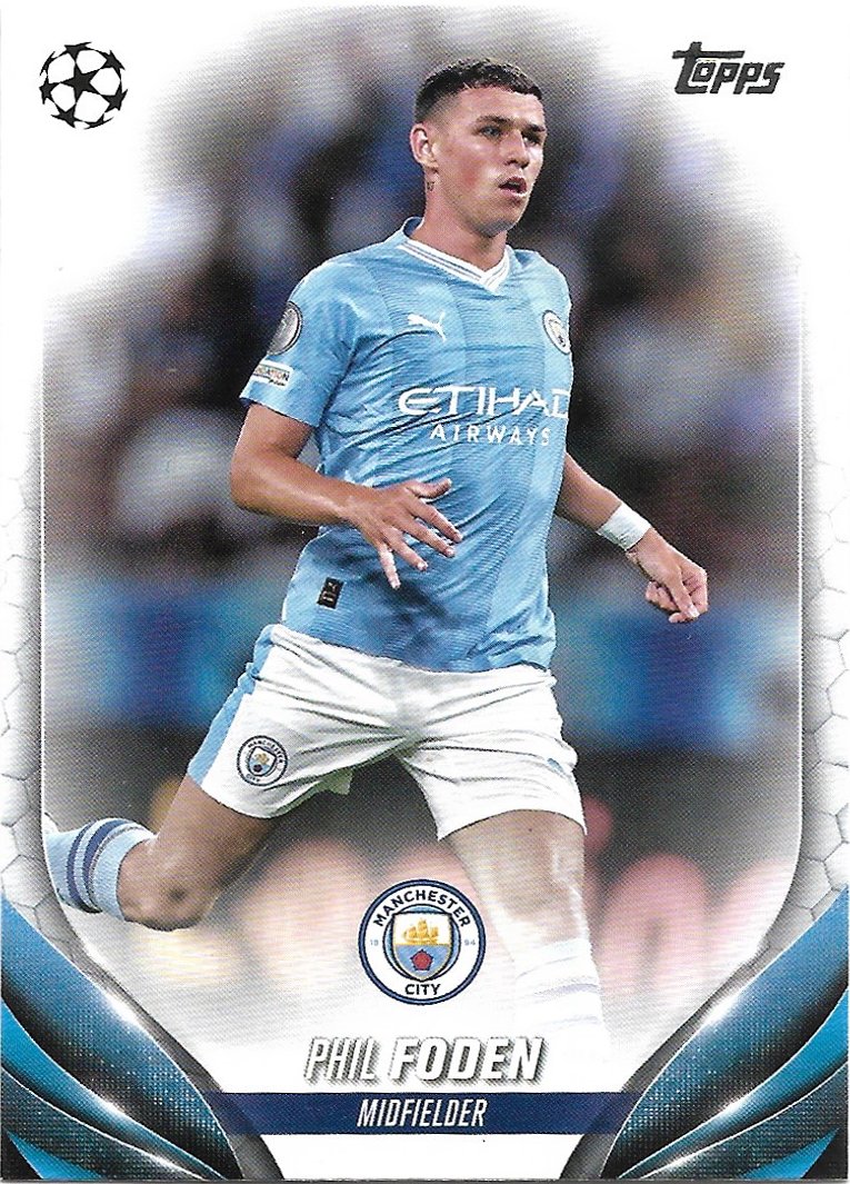 Phil Foden 2023-24 Topps UEFA Club Competitions #84 Man City Soccer Card
