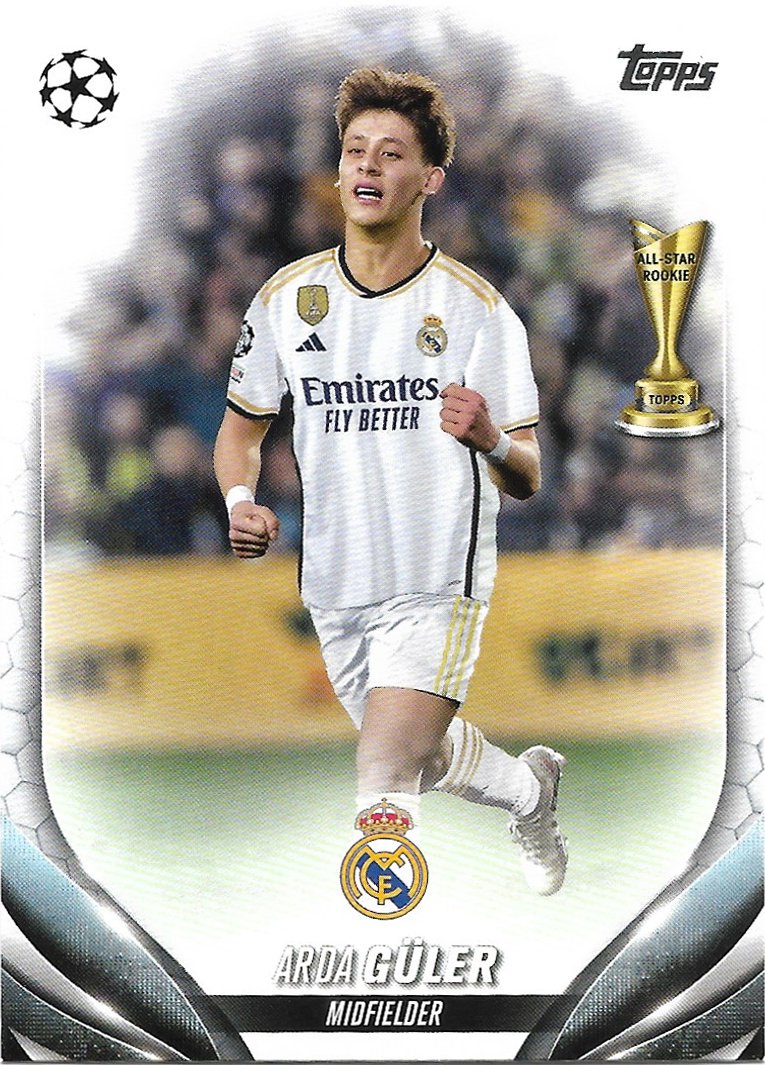 Arda Guler 2023-24 Topps UEFA Club Competitions #152 Real Madrid Soccer ...