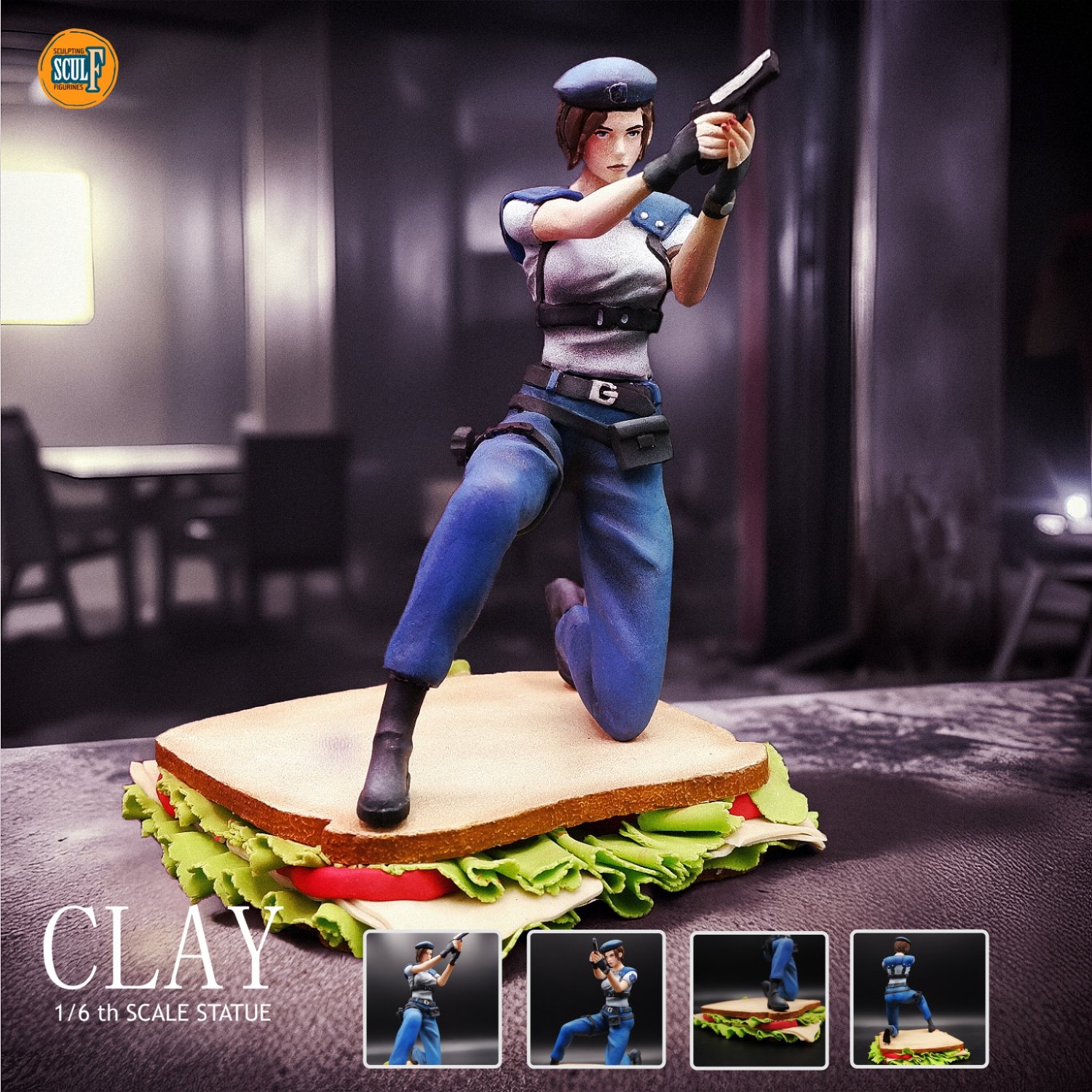Jill Valentine - Resident Evil 1 statue toy figure figurine 1/6