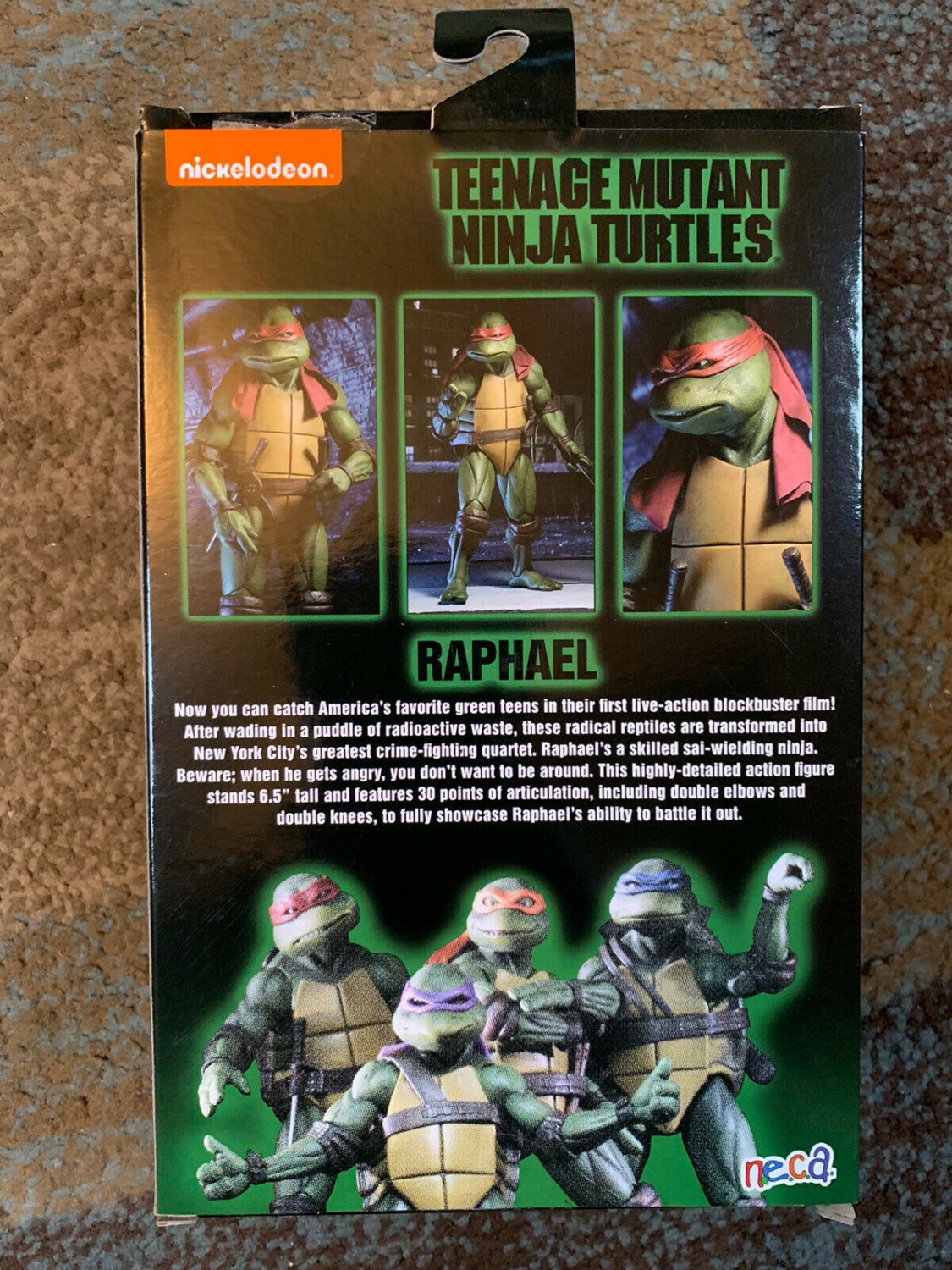 Wonder NECA TMNT Teenage Mutant Ninja Turtles 1990 Movie Raphael 7 ...