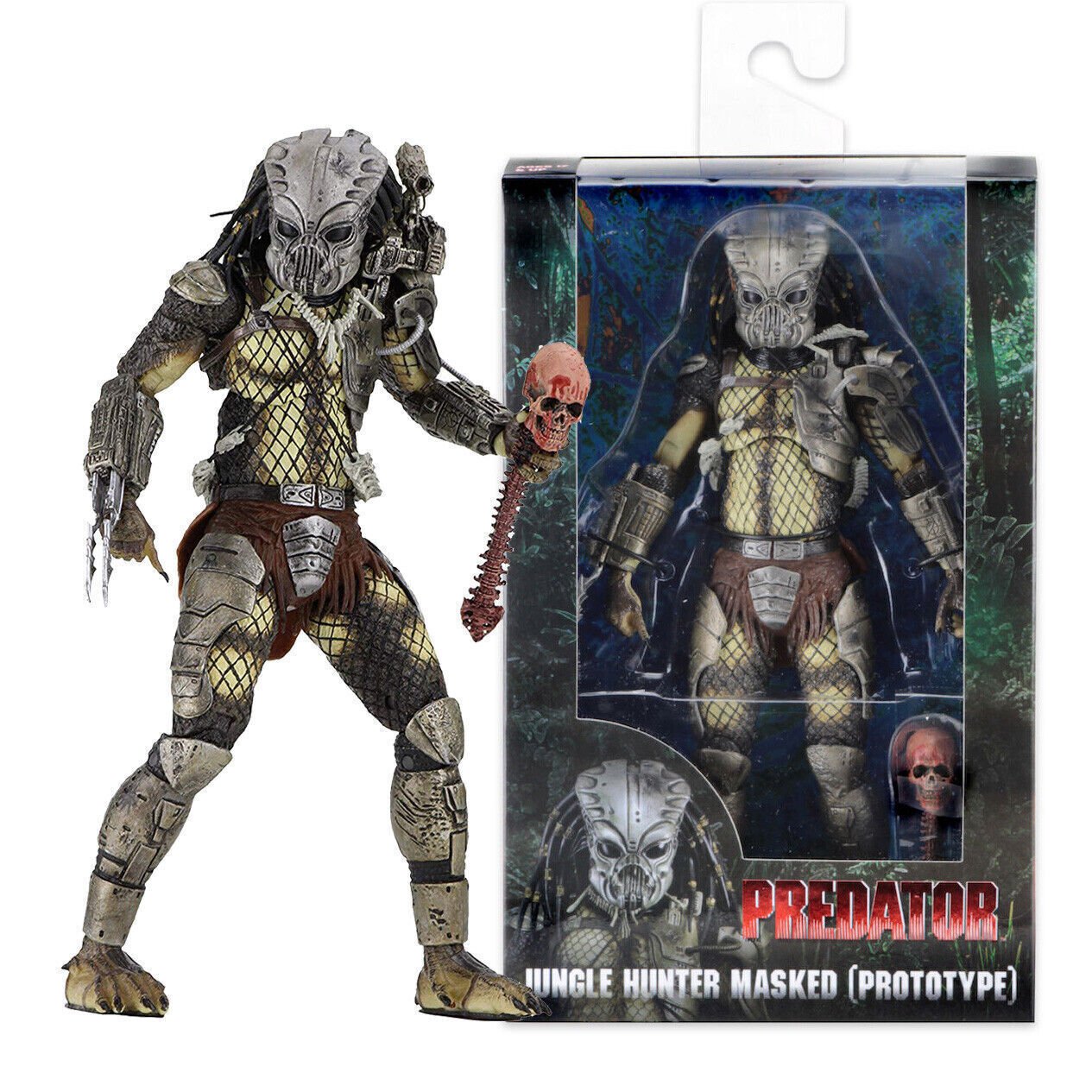 A NECA 7" Predator Jungle Hunter Masked Prototype Figure 30th Anniversary