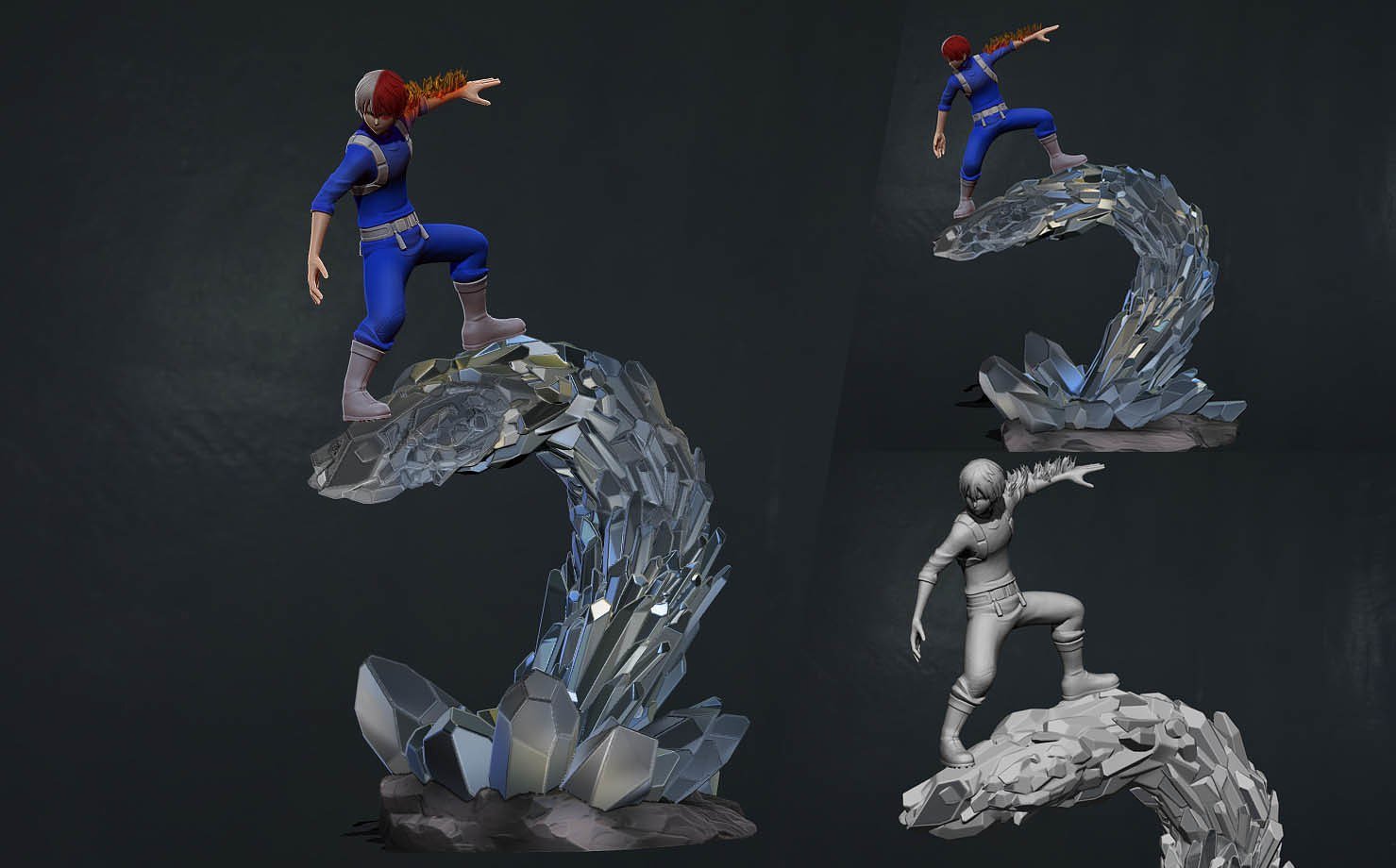 Todoroki from My Hero Academia STL FILE 3D