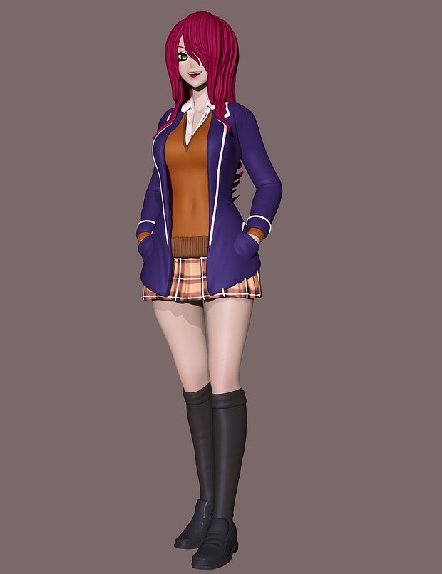 Rindo from Food Wars STL FILE 3D model