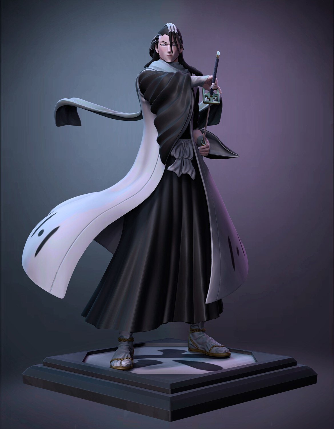 Kuchiki Byakuya V2 from Bleach Anime STL FILE 3D model