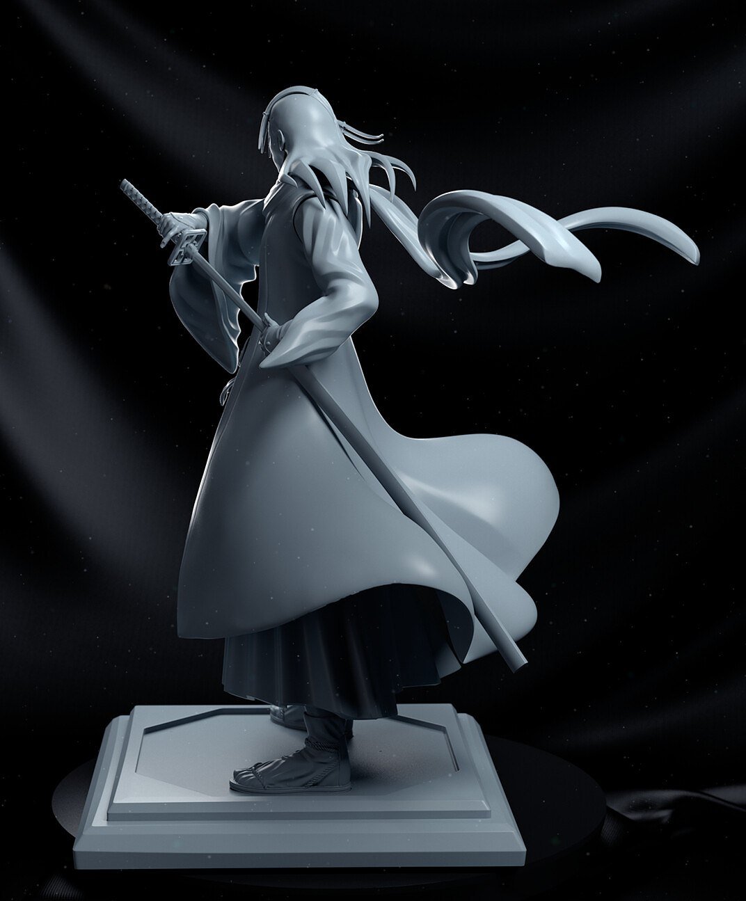 Kuchiki Byakuya V2 from Bleach Anime STL FILE 3D model