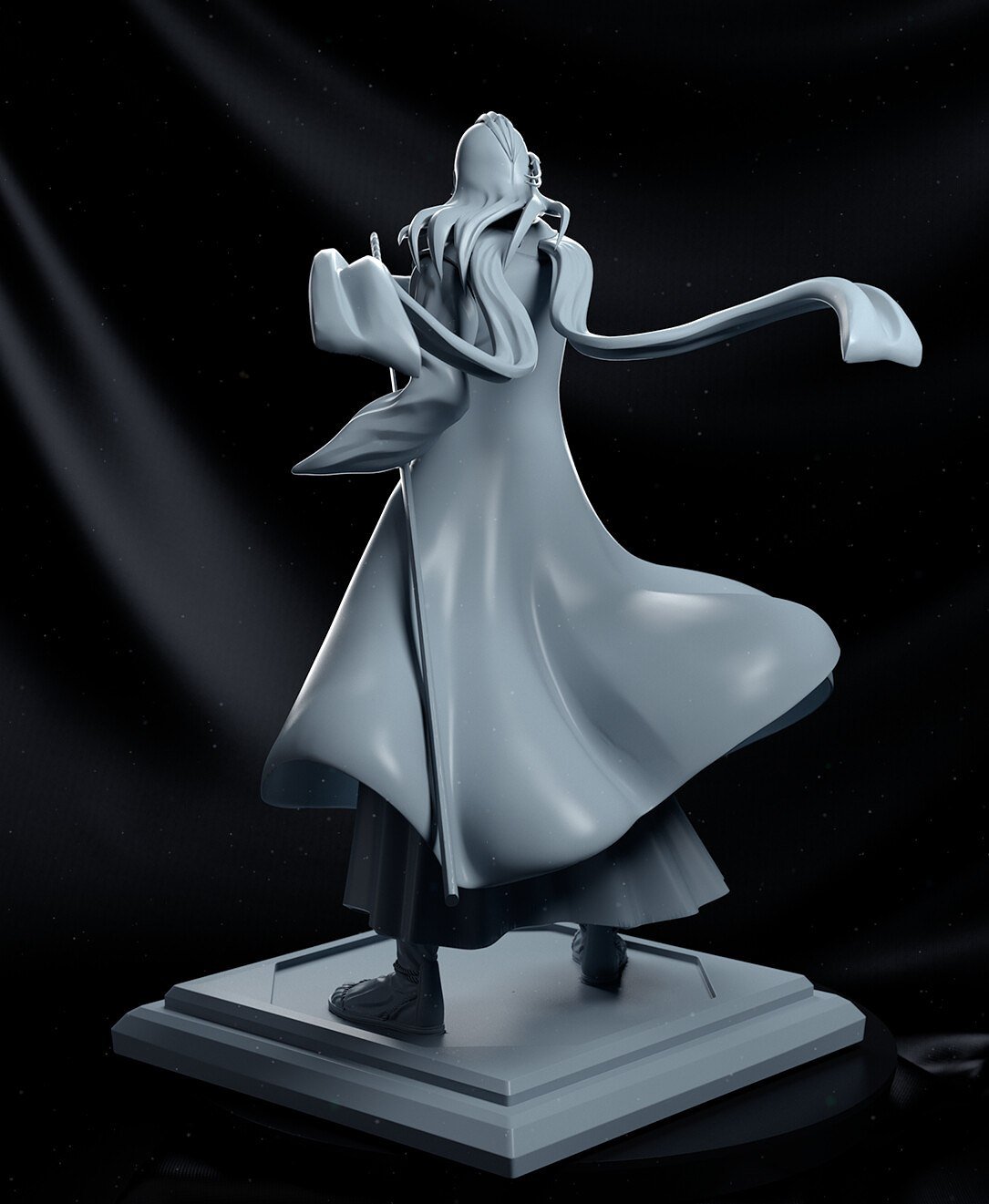 Kuchiki Byakuya V2 from Bleach Anime STL FILE 3D model